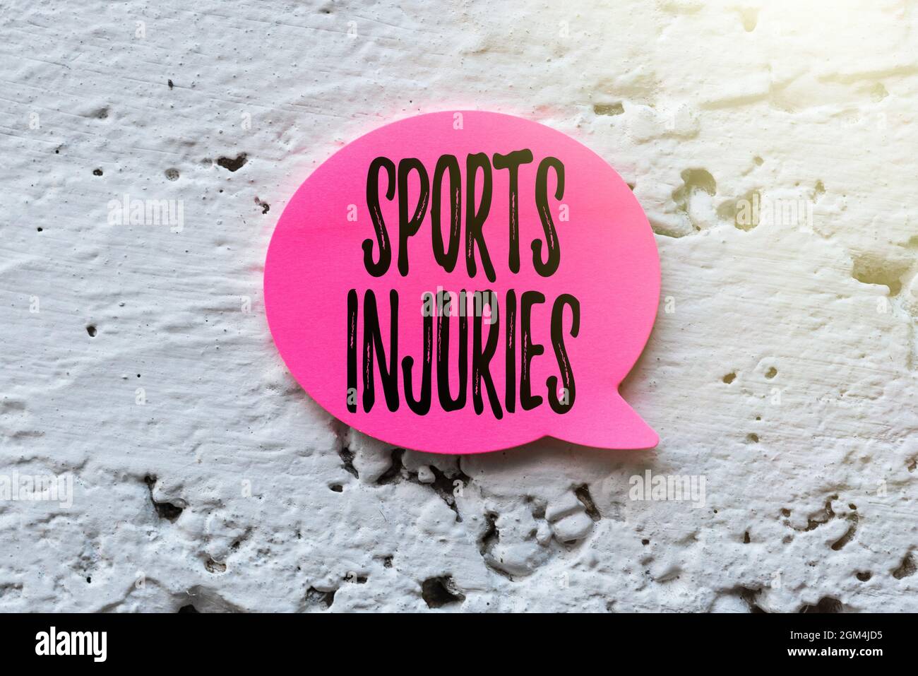 Hand writing sign Sports Injuries. Business idea kinds of injury that ...