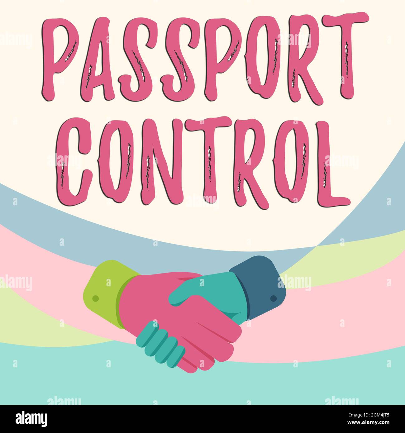 Hand writing sign Passport Control. Business approach the area in an ...