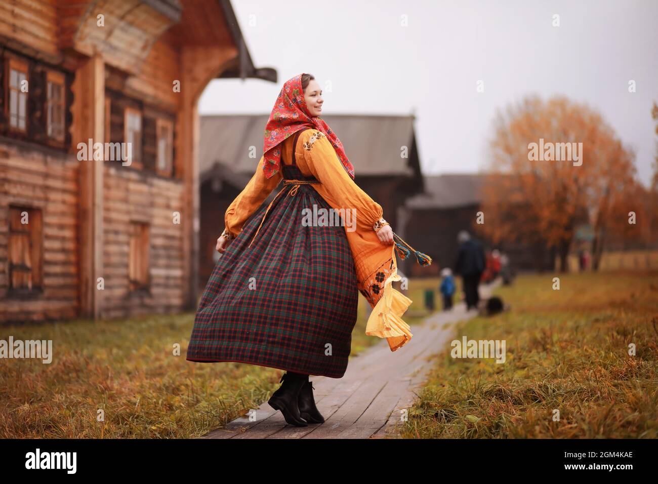 The concept of ancient traditions. Slavic carnival. Rites, dances ...