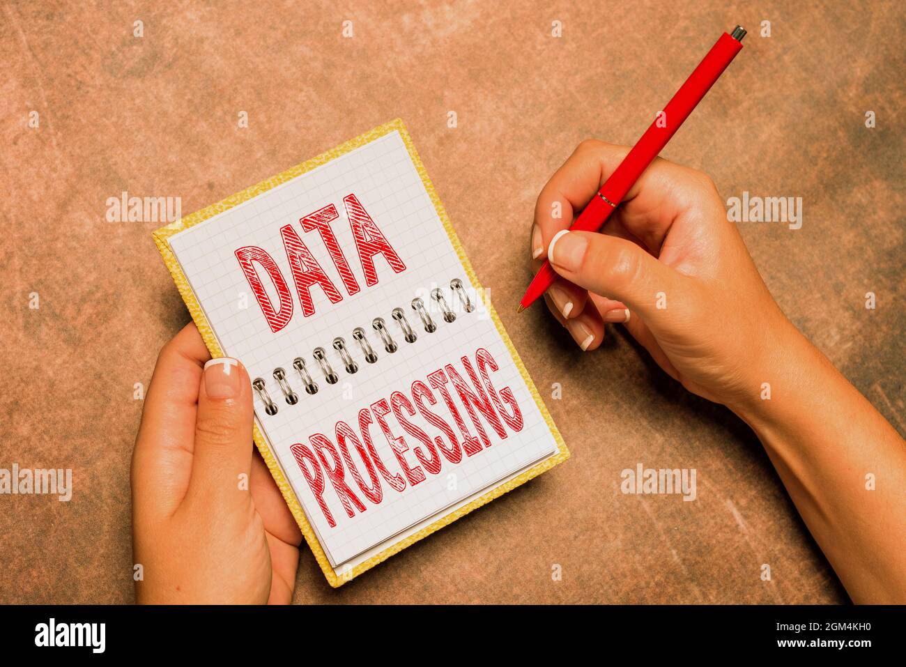 Hand writing sign Data Processing. Conceptual photo collection and ...