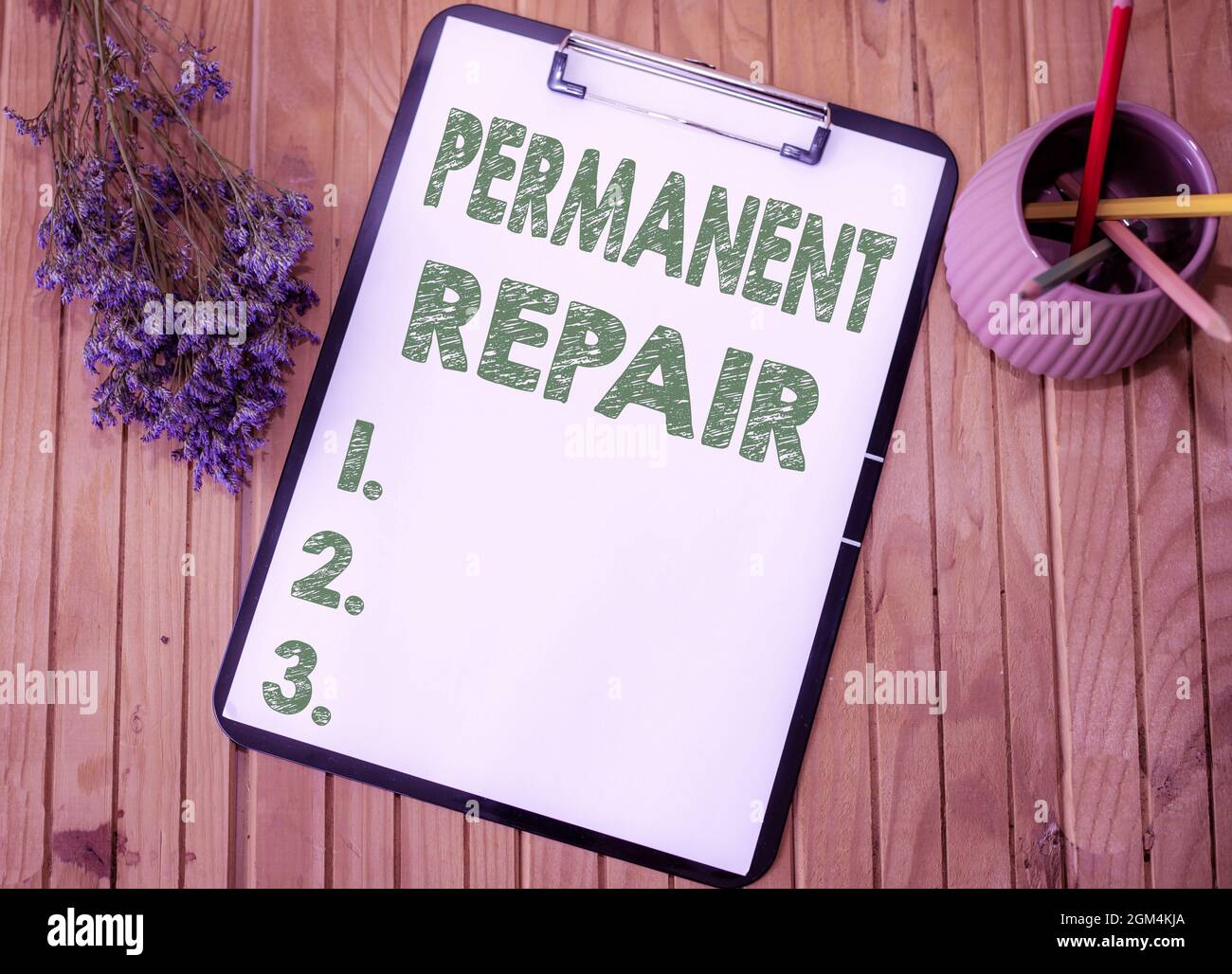 Conceptual caption Permanent Repair. Concept meaning A repair of an ...