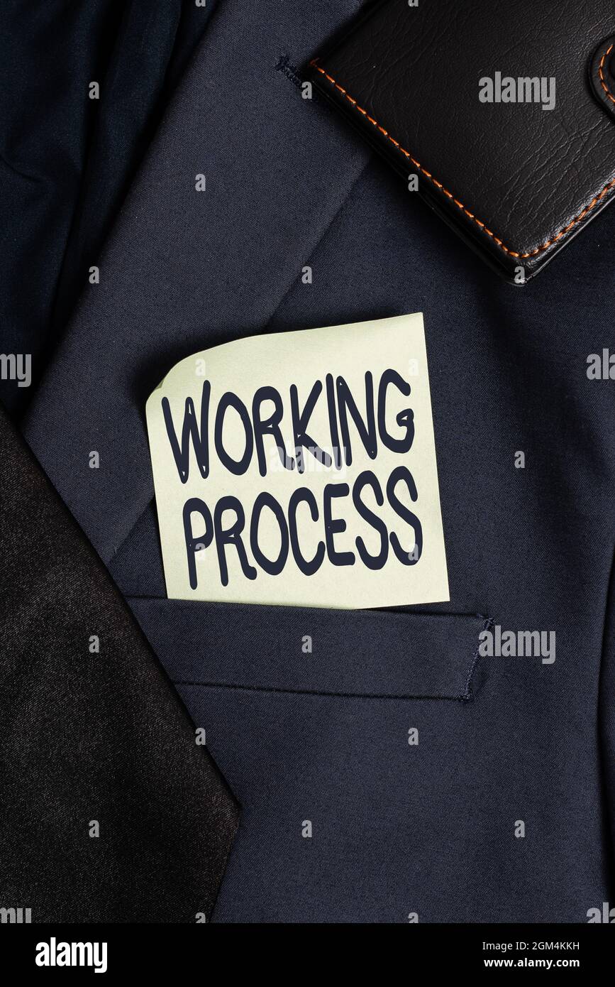 Handwriting text Working Process. Business concept company s is ...
