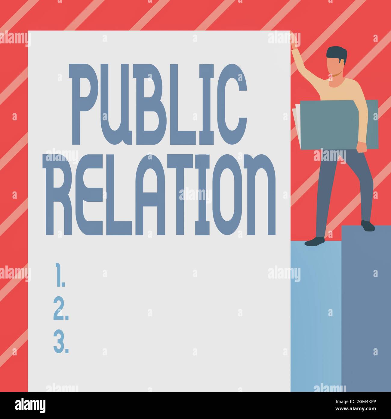 Text Caption Presenting Public Relation Concept Meaning Practice Of Deliberately Managing The