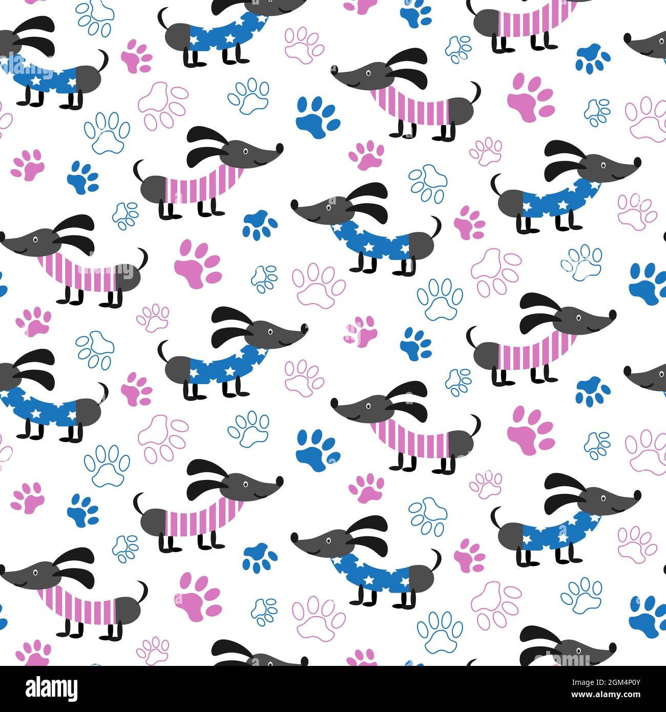 Seamless bones pattern pet Cut Out Stock Images & Pictures - Alamy