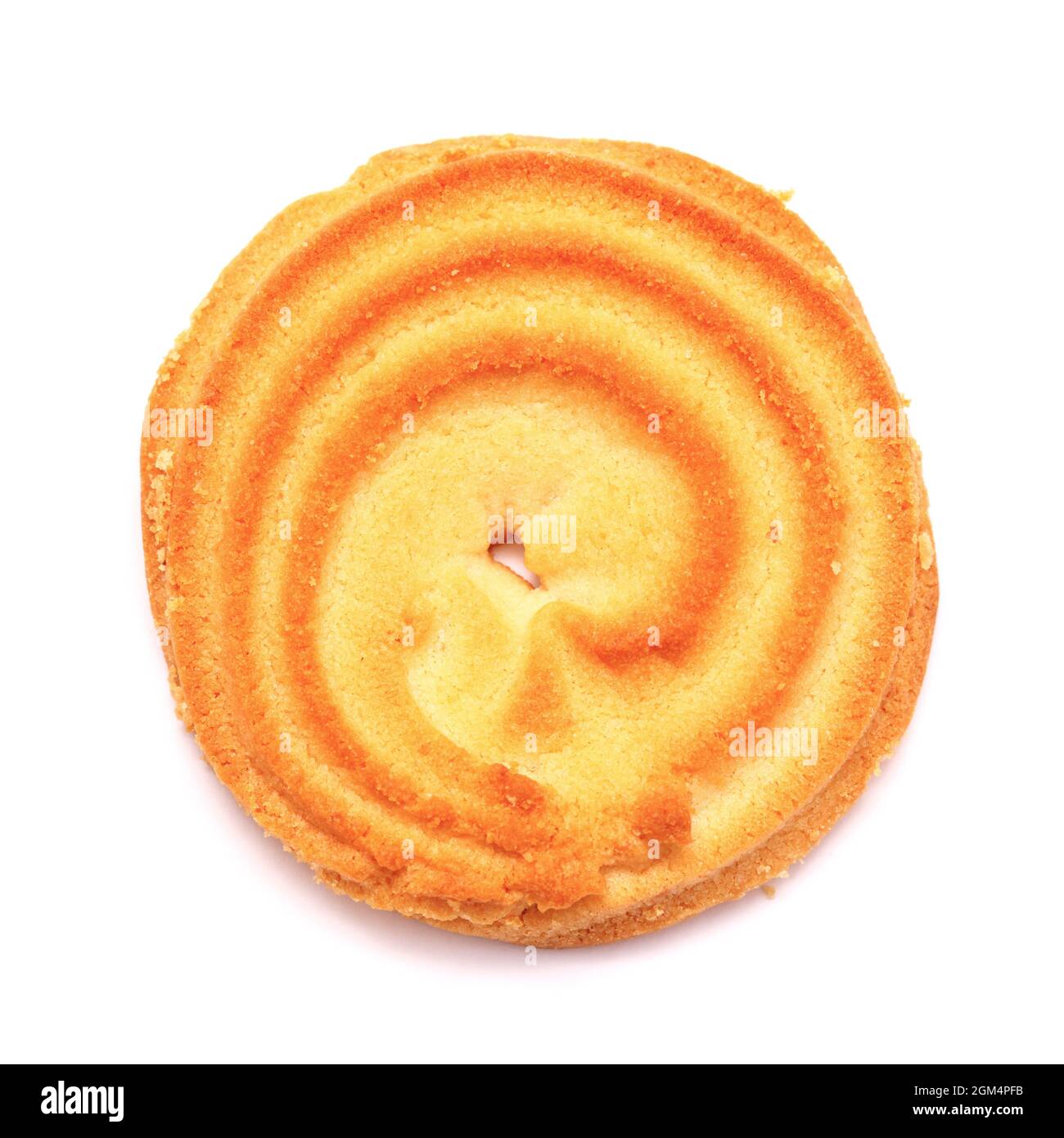 ring shaped crumbly shortbread cookies isolated on white background ...
