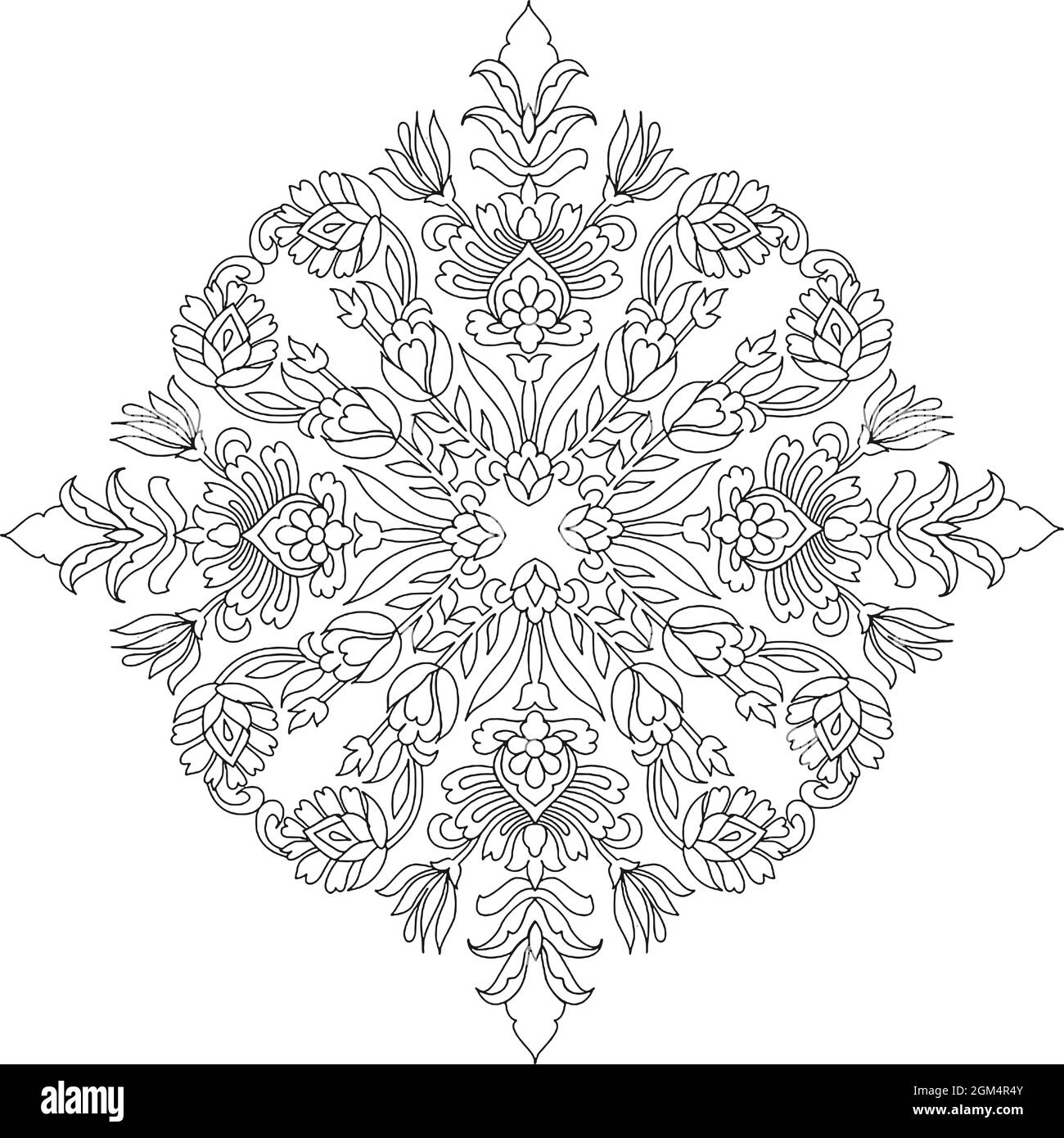 Mandala round ornamental design clipart illustration uses for ceramic ...