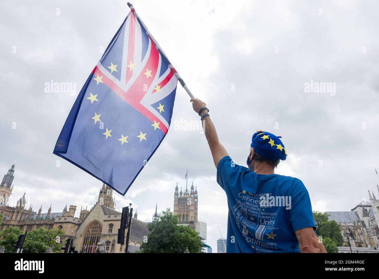 Group of people waving union jack flags hi-res stock photography and ...