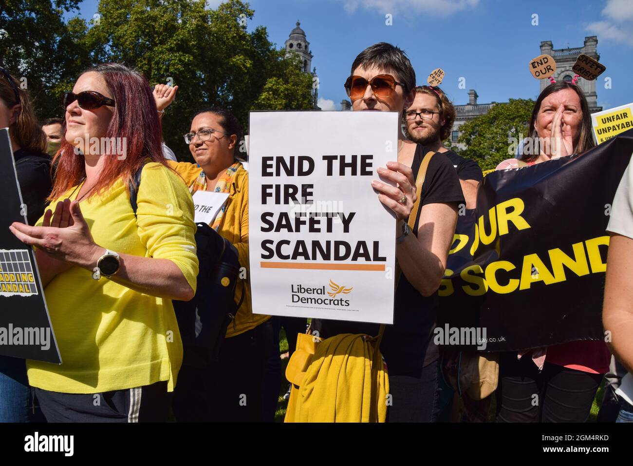 Cladding scandal protest hi-res stock photography and images - Alamy