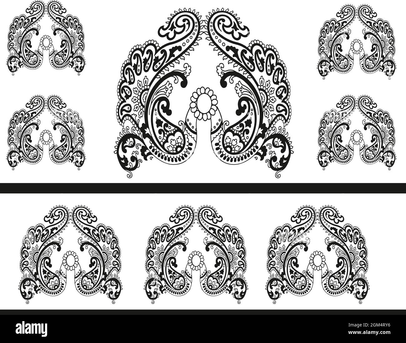 Tribal Pattern Peacock Paisley design, Royalty Free Cliparts, Stock ...
