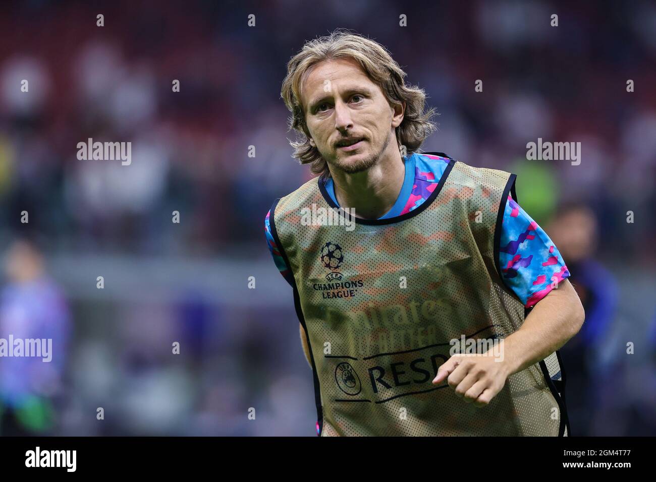 Luka Modri? warms up during the UEFA Champions League 2021/22 Group ...