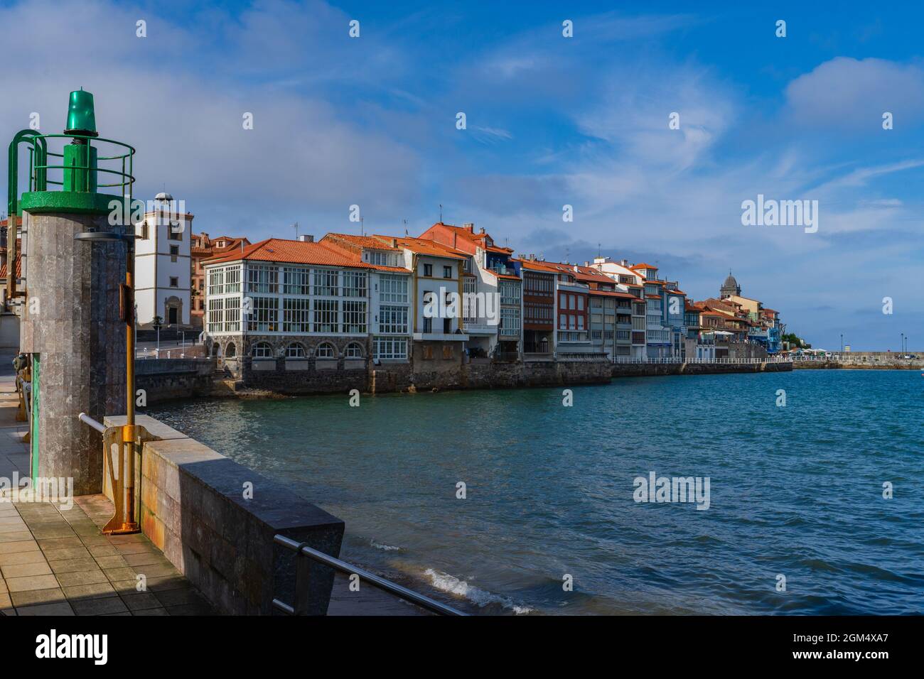 View of the city of Luanco in Asturias Stock Photo - Alamy
