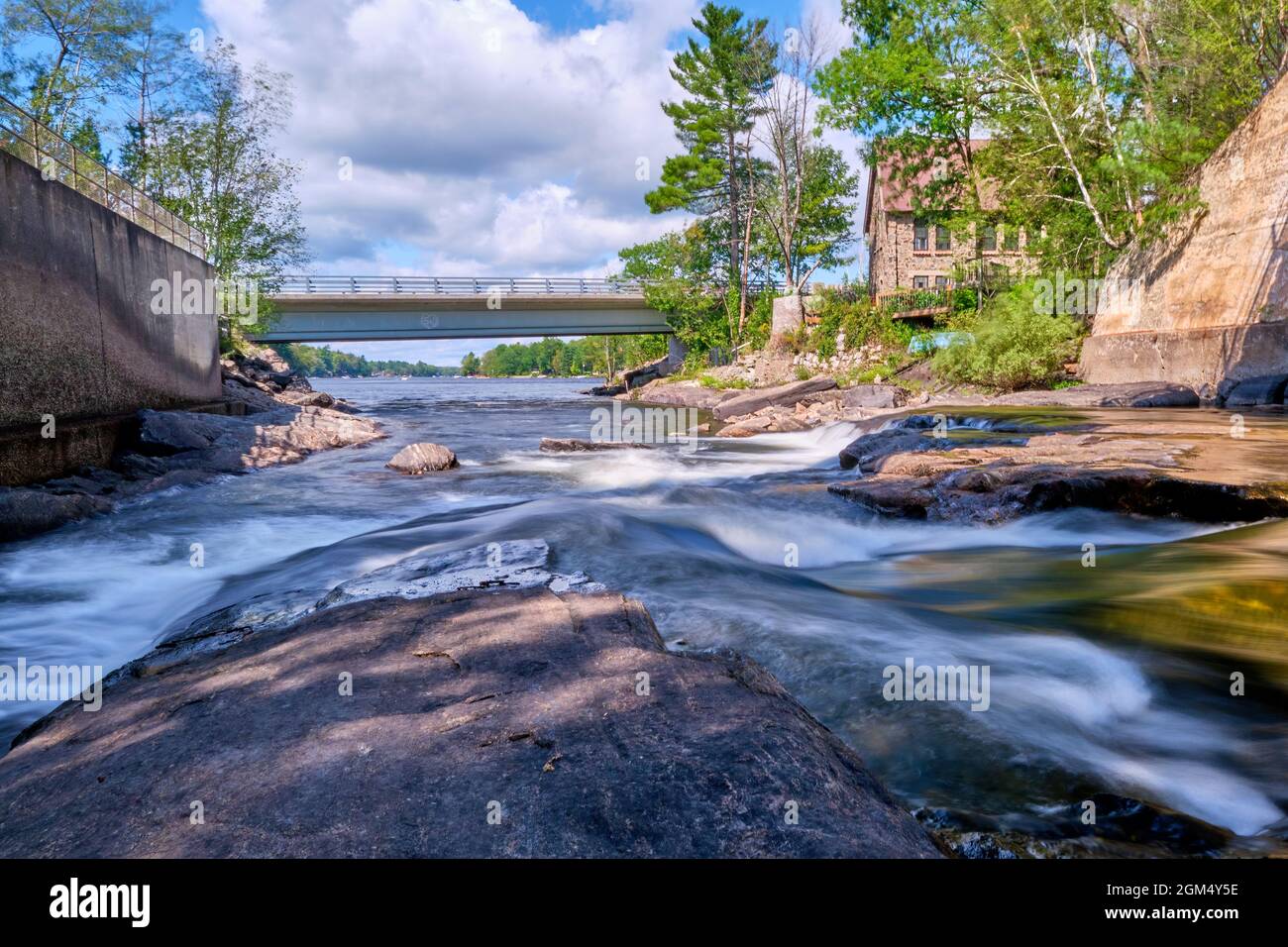 Bala Falls are located in the little tourist town of Bala Ontario ...