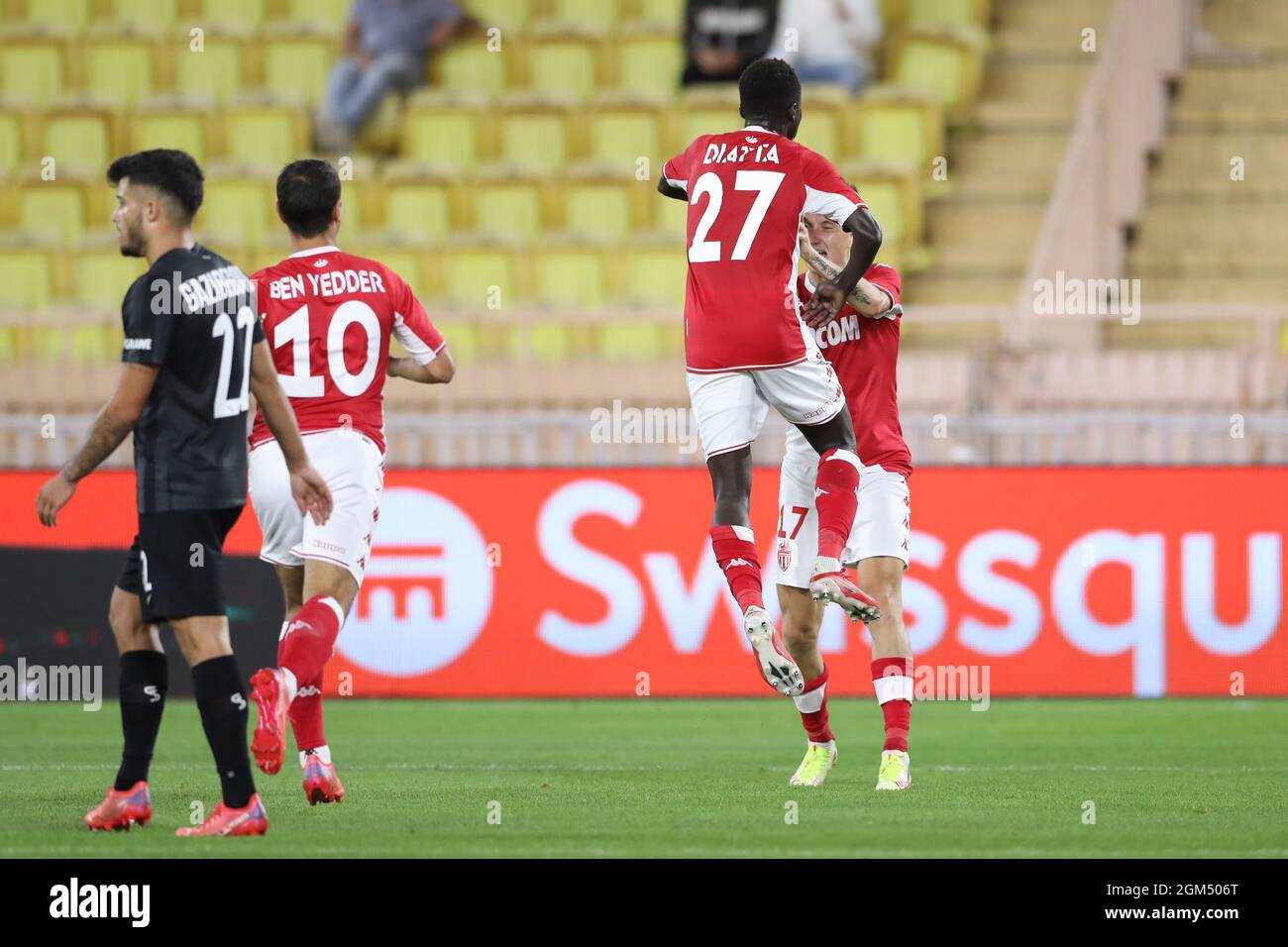 Monaco, Monaco. 16th Sep, 2021. Krepin Diatta of AS Monaco celebrates ...