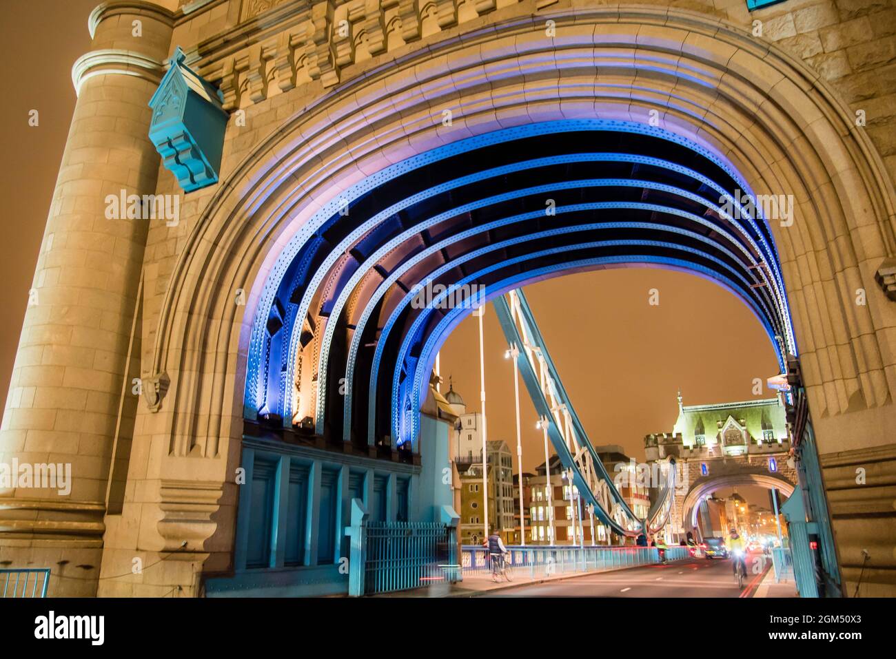 Under the arch of Tower Bridge in London, England Stock Photo - Alamy