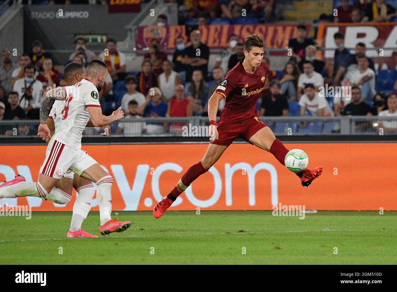 Riccardo Calafiori of AS Roma during the UEFA Europa Conference League ...
