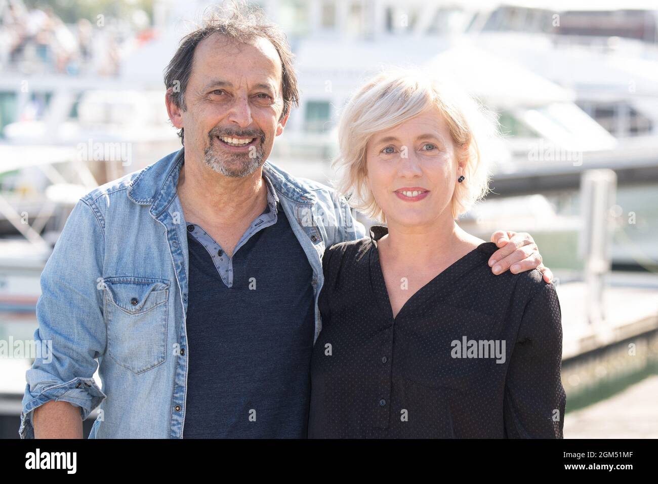 Eric Metayer and Andrea Bescond attend A la folie photocall during the ...