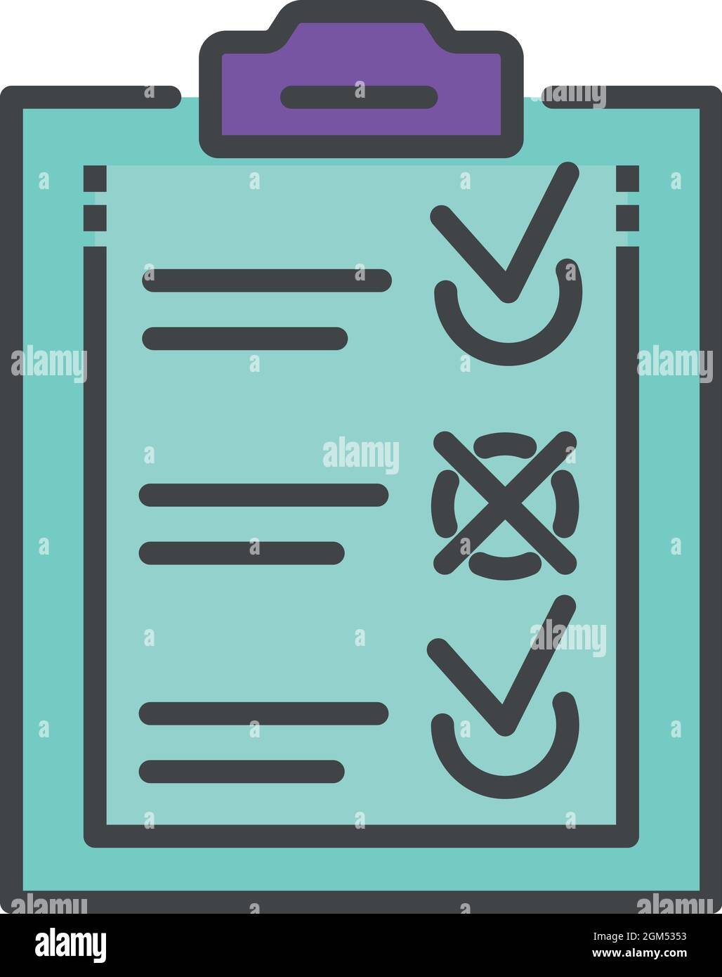 Delivery check list icon. Outline delivery check list vector icon color ...