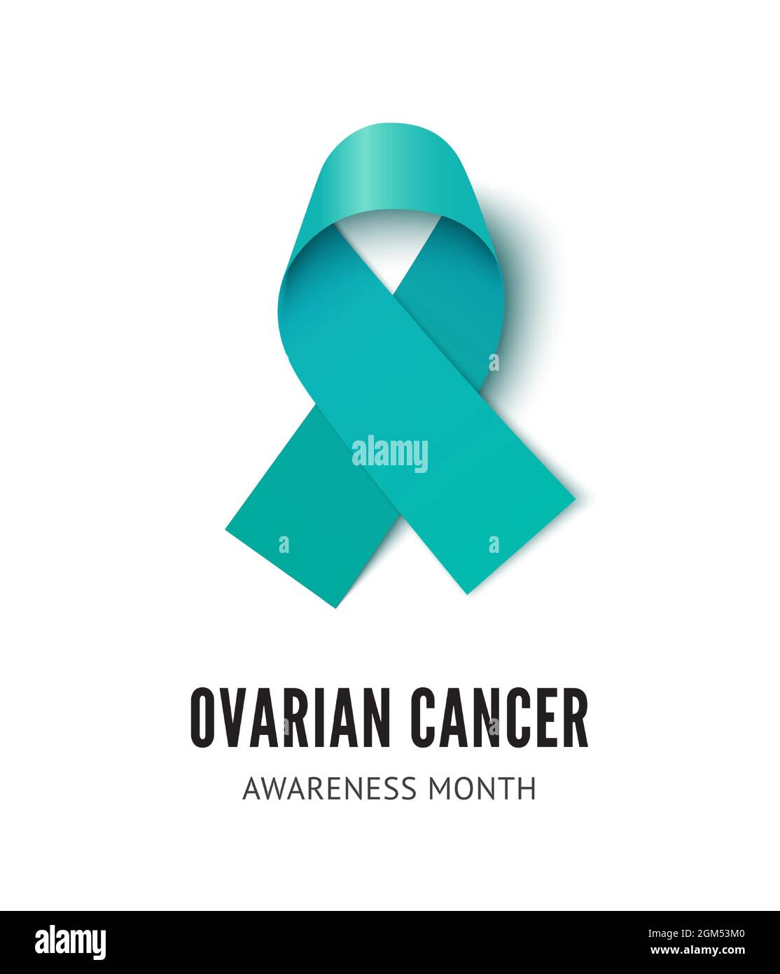 Ovarian cancer awareness ribbon vector illustration isolated on white ...