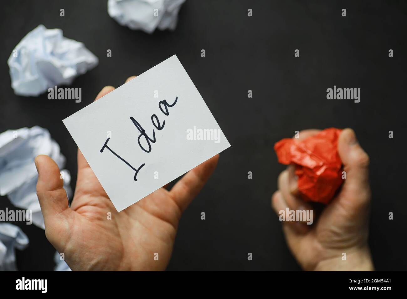 Colored pieces of paper. The concept of creativity and formation of ...