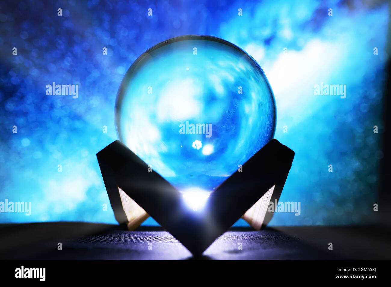 Milky way in magic sphere,Fortune teller,mind power concept. magic ball ...