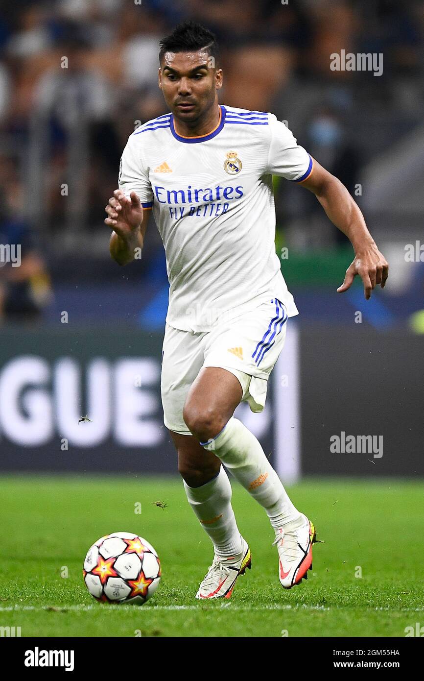 Milan, Italy. 15 September 2021. Carlos Henrique Casimiro of Real ...