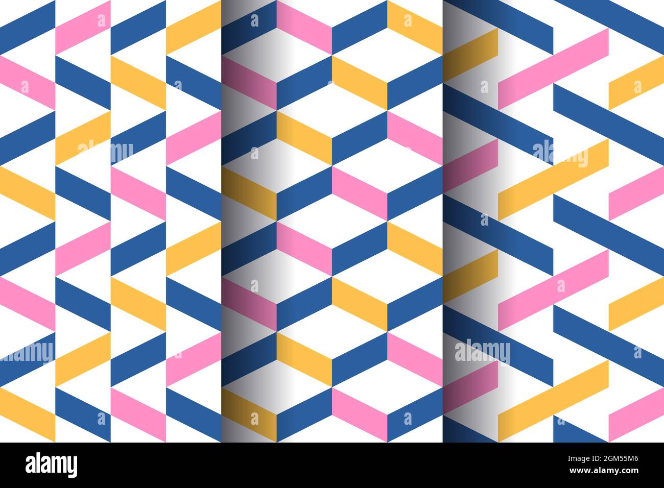 Vector set geometric abstract seamless pattern. Set of modern vector ...