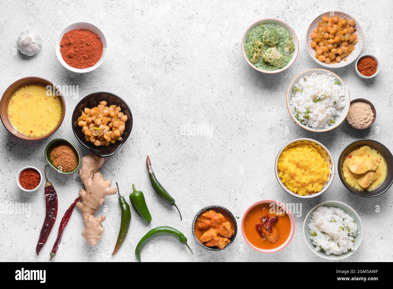 Indian food background hi-res stock photography and images - Alamy