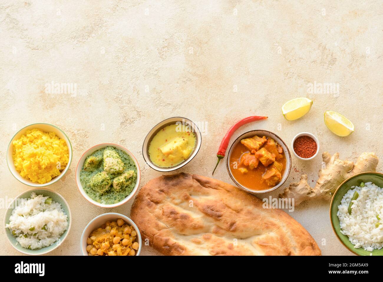 Traditional Indian food on grunge background Stock Photo - Alamy