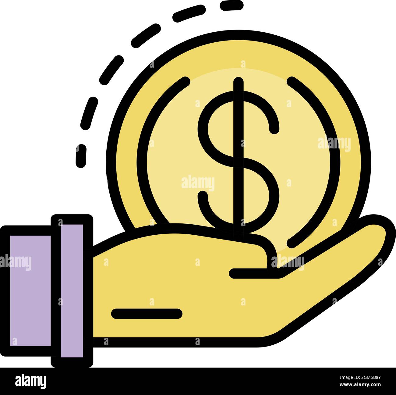 Bribery money fraud icon. Outline bribery money fraud vector icon color ...