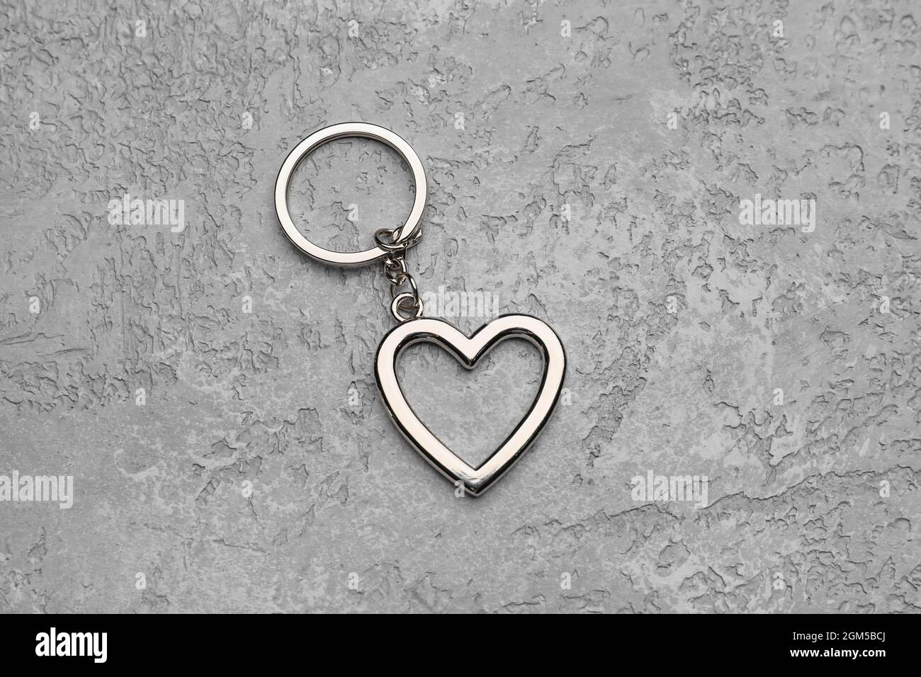 Silver heart keychain hi-res stock photography and images - Alamy