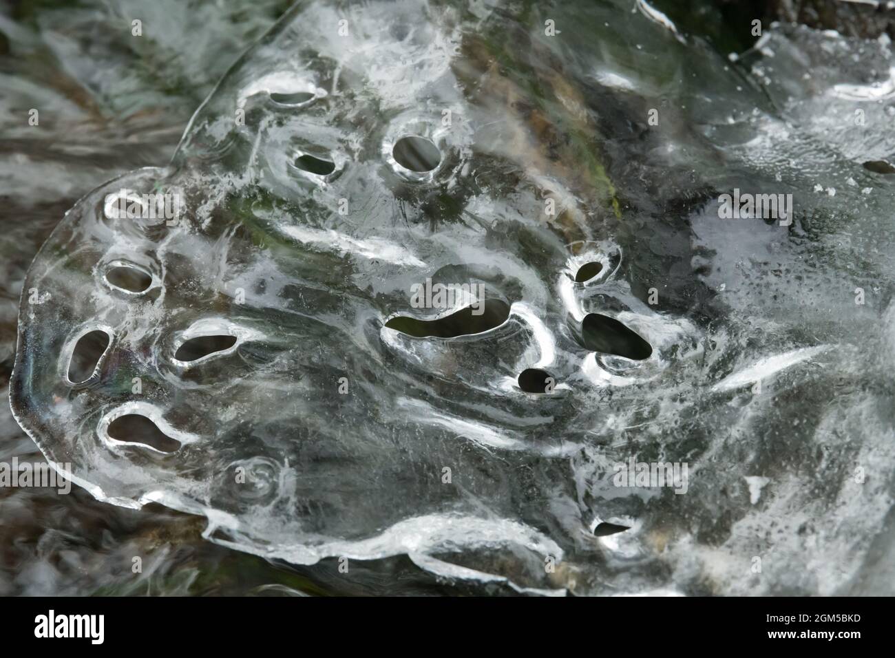 Closeup shot of frozen water Stock Photo - Alamy