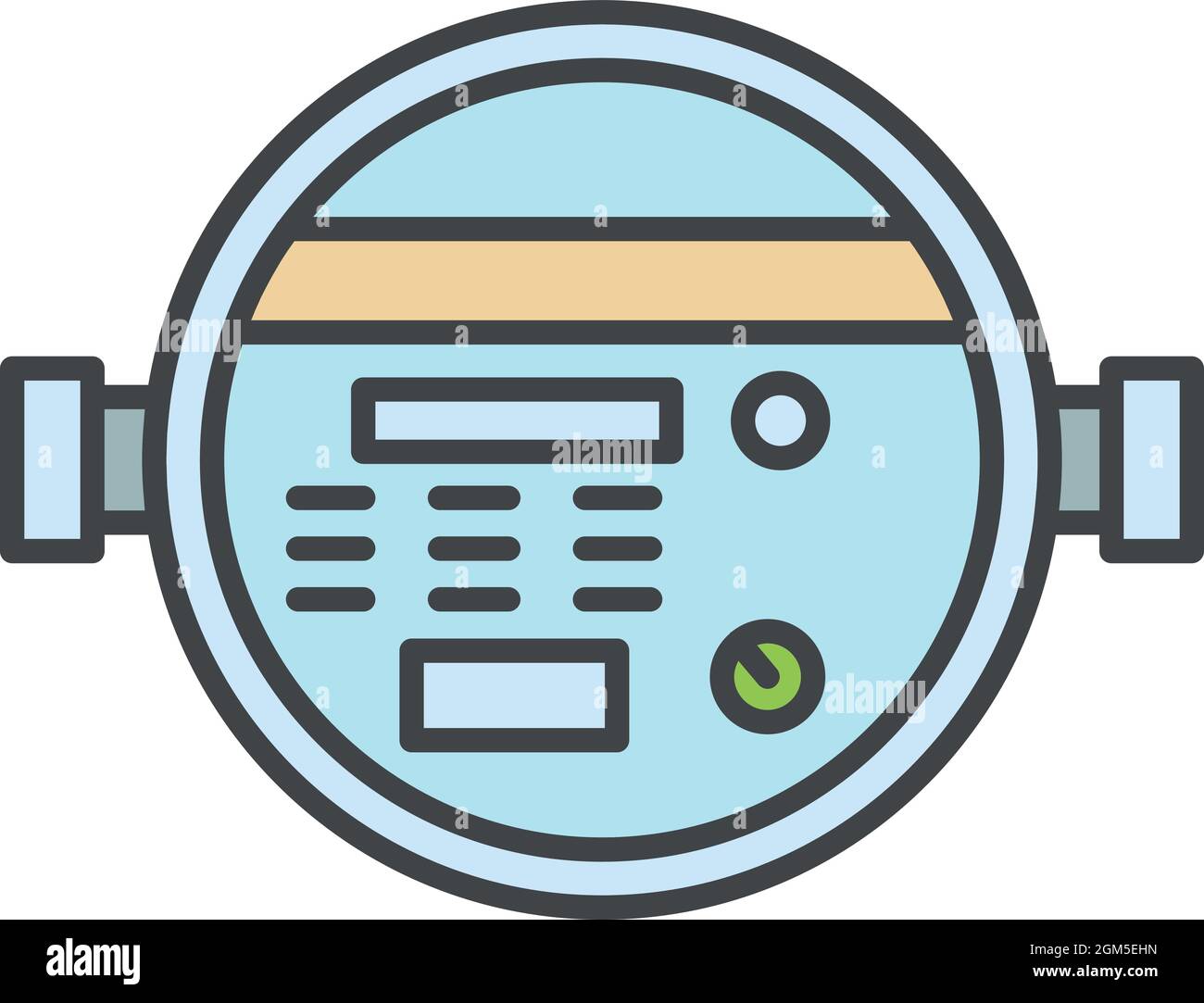 Water home counter icon. Outline water home counter vector icon color ...