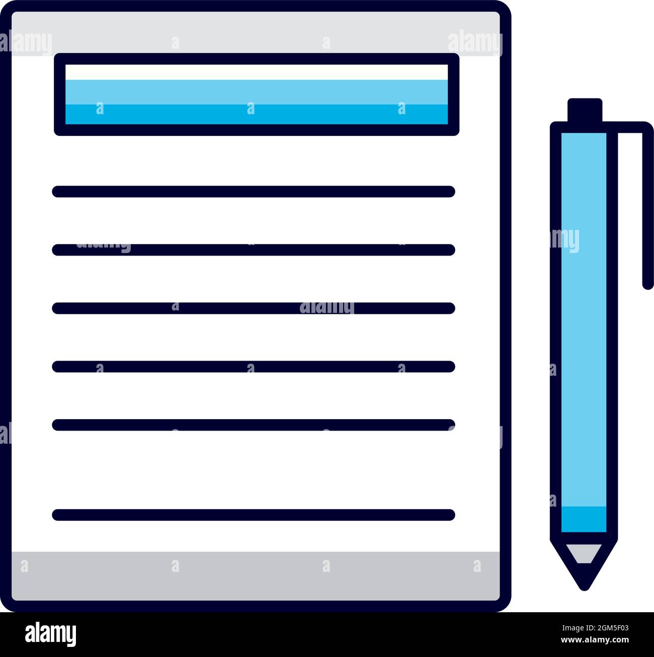 document and information paper with pen Stock Vector Image & Art - Alamy