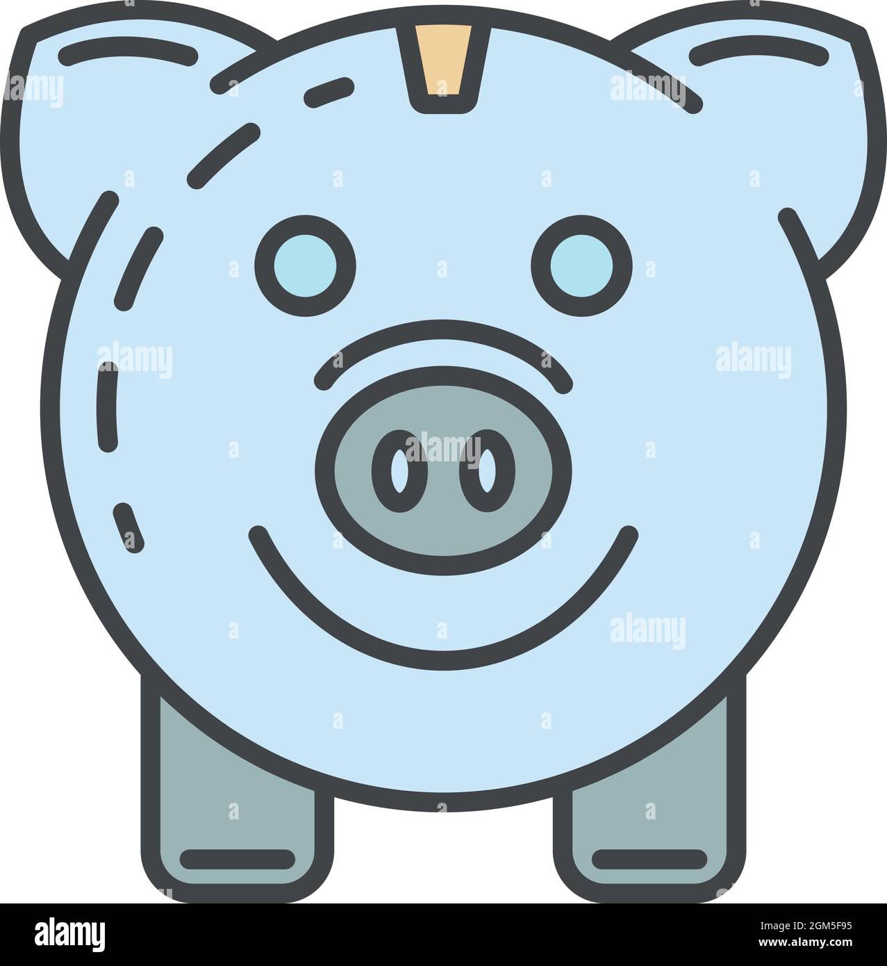 Piggy bank save energy icon. Outline piggy bank save energy vector icon ...