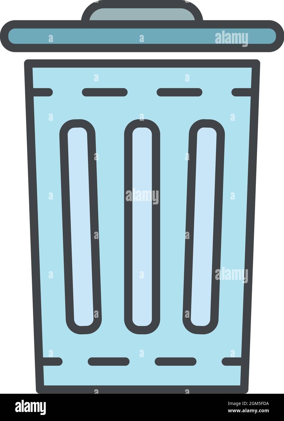 Garbage Bin Icon Outline Garbage Bin Vector Icon Color Flat Isolated