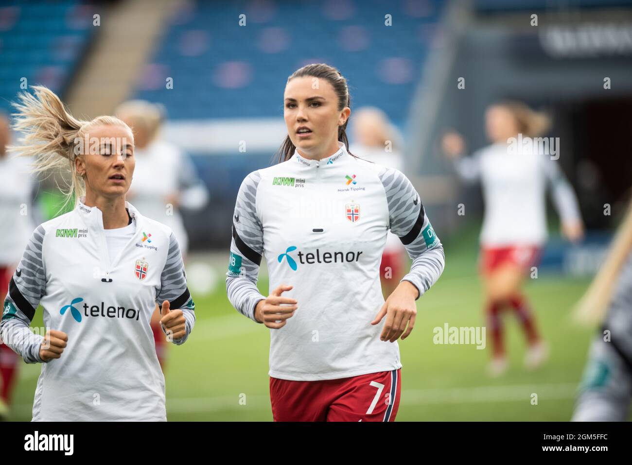 Oslo, Norway. 16th Sep, 2021. Ingrid Syrstad Engen (7) of Norway seen ...
