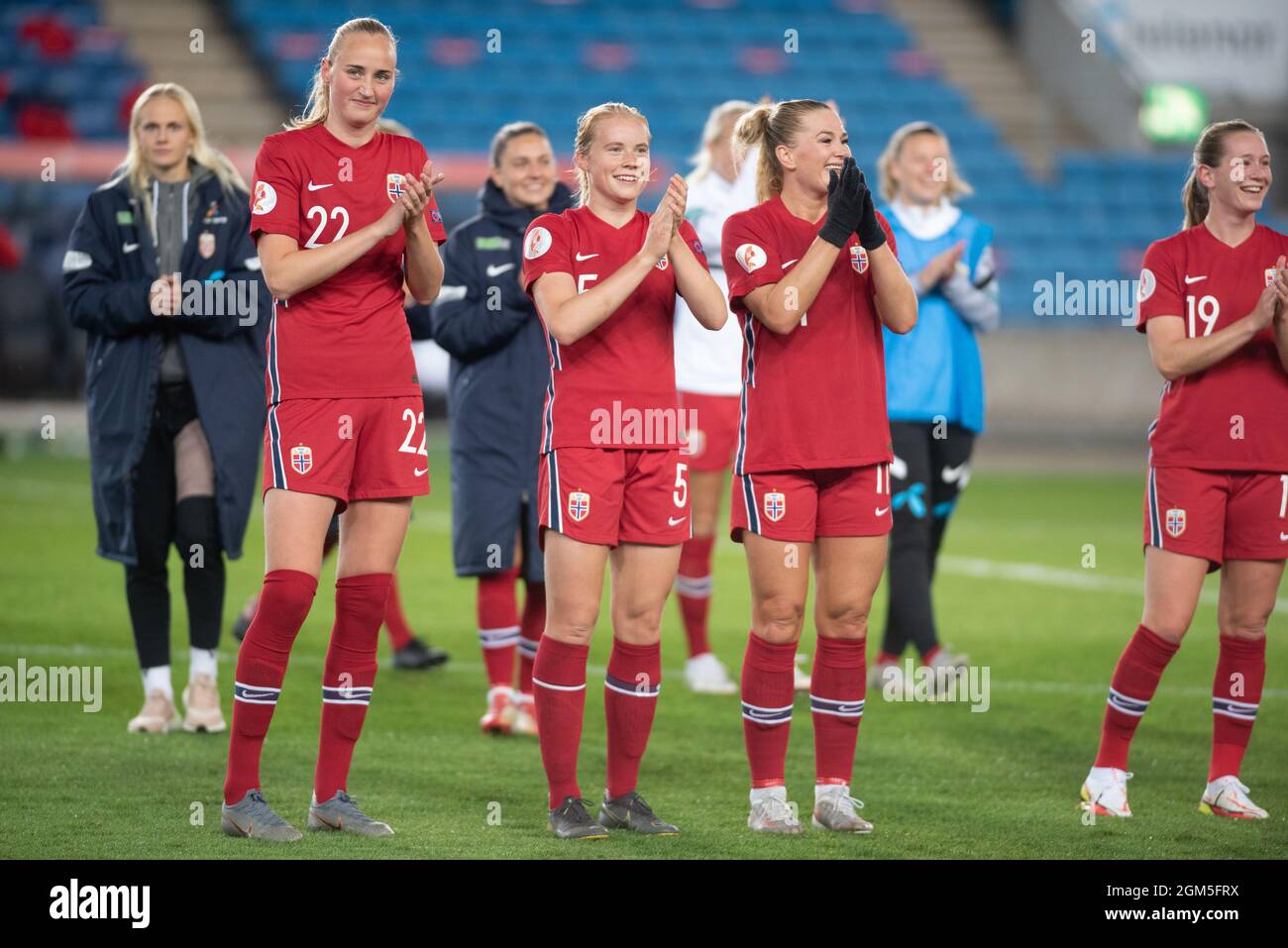 Oslo, Norway. 16th Sep, 2021. Emilie Bragstad (22), Julie Blakstad (5 ...