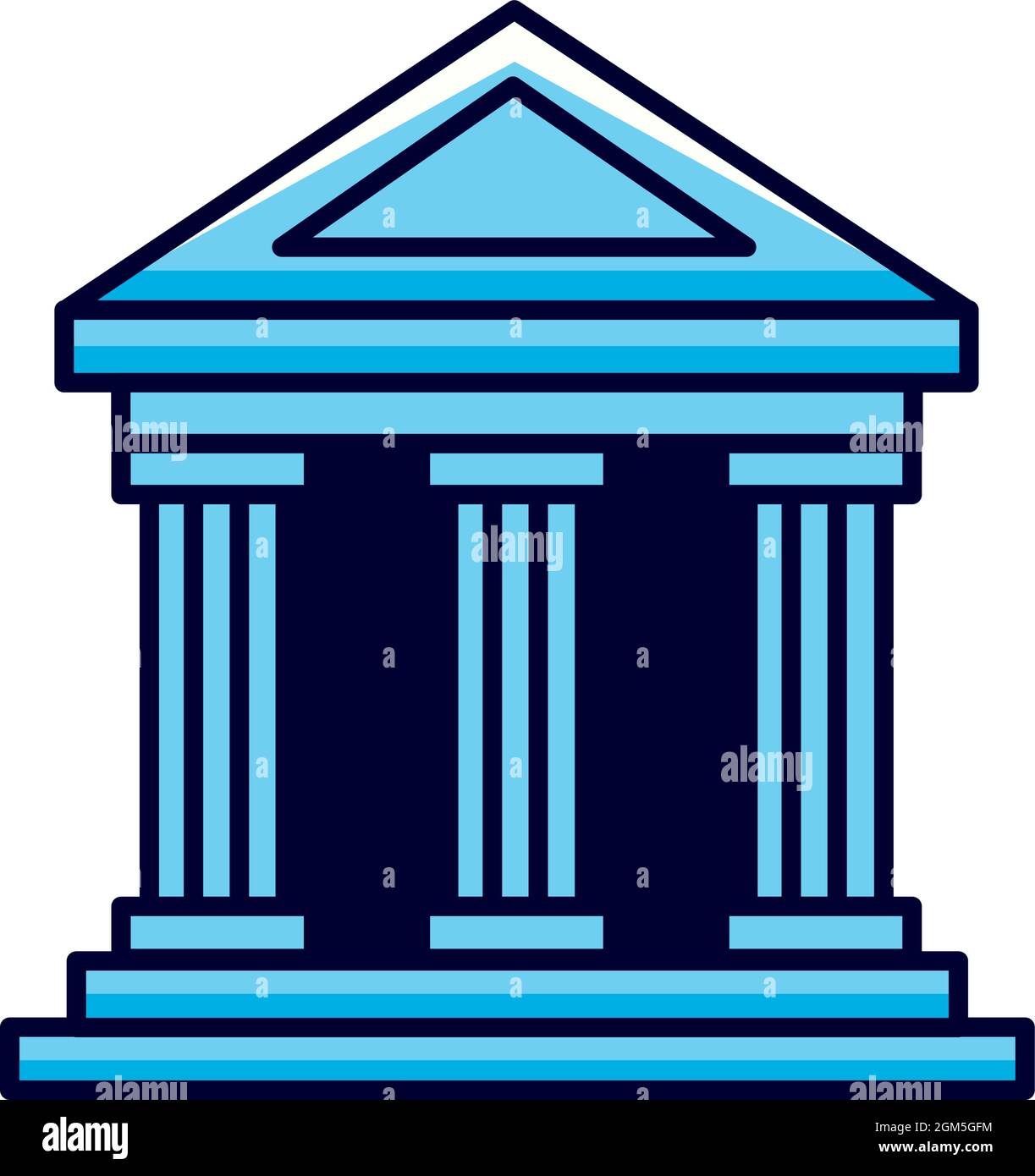 bank building on white background Stock Vector Image & Art - Alamy