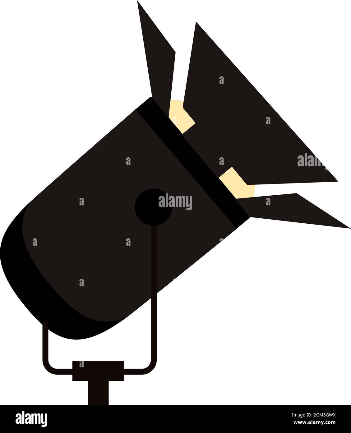 black spotlight device on white background Stock Vector Image & Art - Alamy