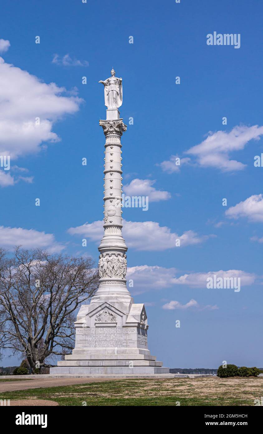USA, Virginia, Yorktown - March 30, 2013: Frontal view, Yorktown ...