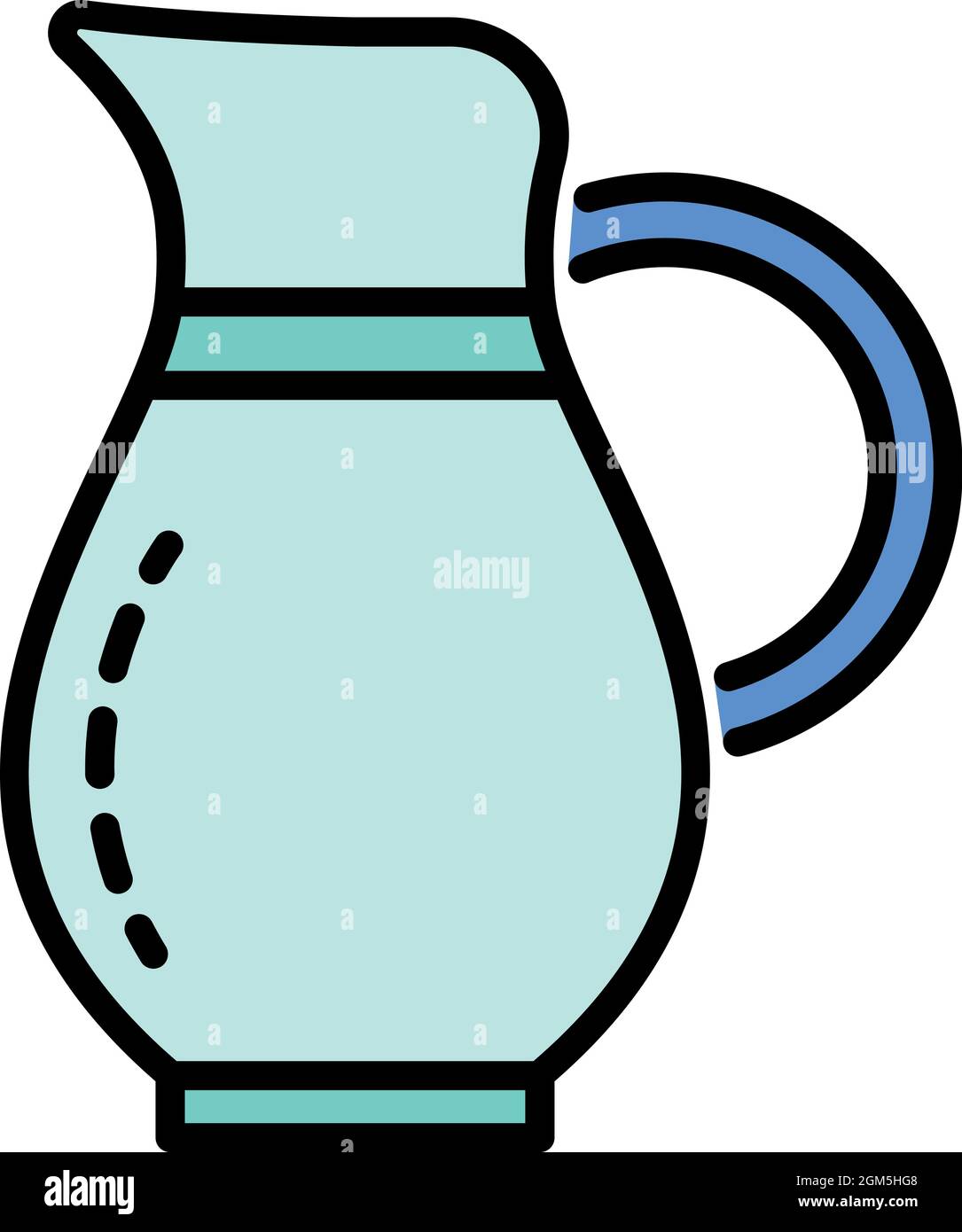 Water jug icon. Outline water jug vector icon color flat isolated on ... Water jug icon. Outline water jug vector icon color flat isolated on ...