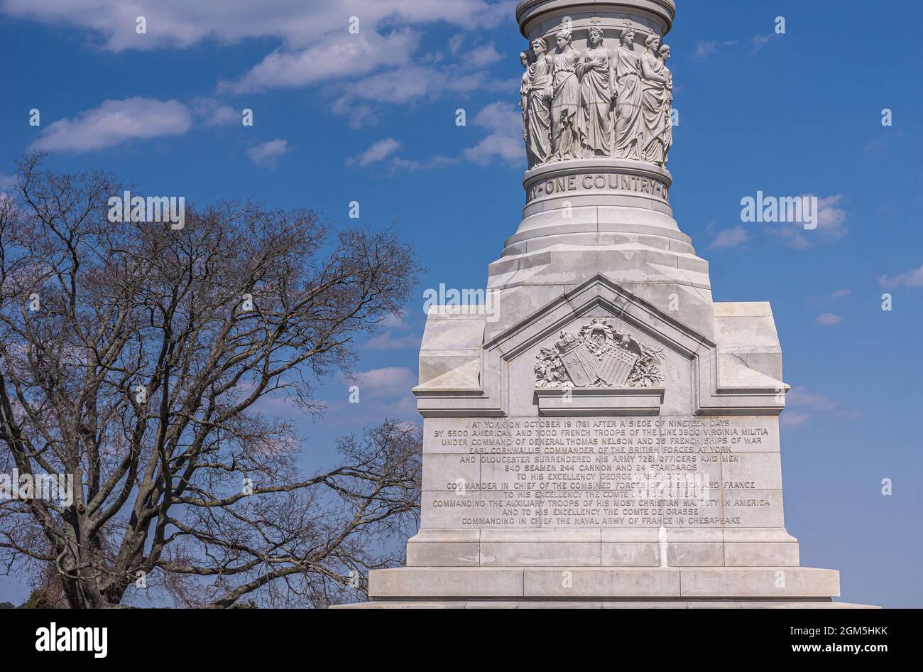 USA, Virginia, Yorktown - March 30, 2013: Yorktown Victory Monument ...