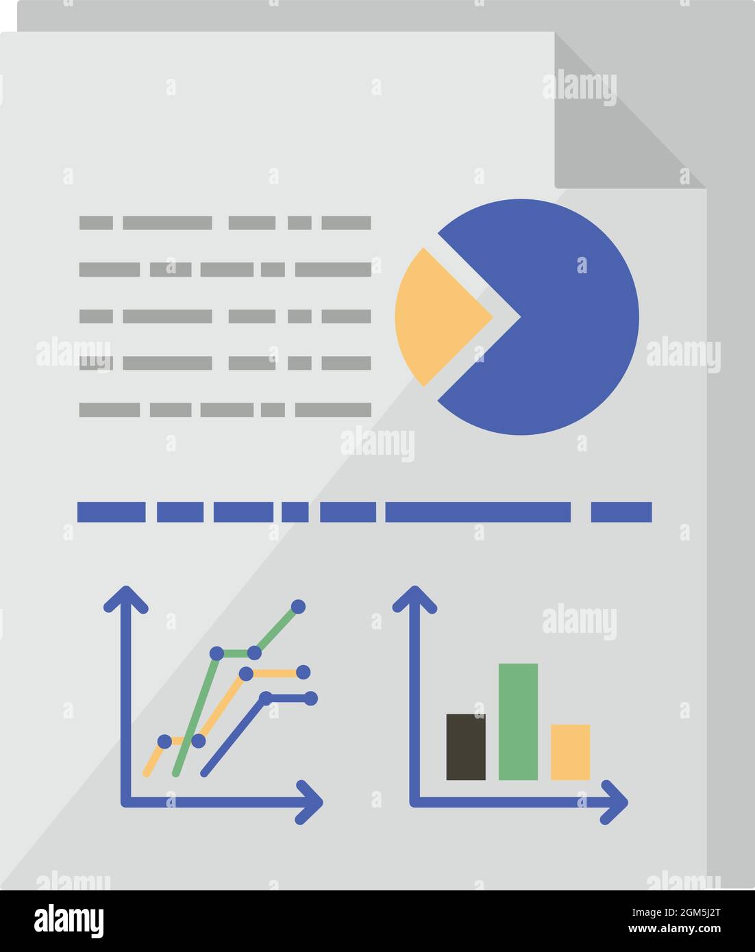 charts on document paper on white background Stock Vector Image & Art ...