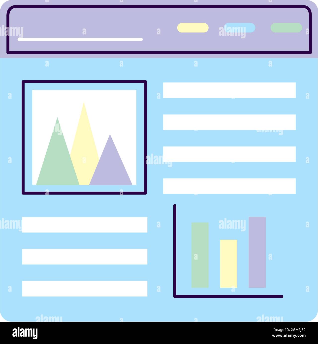 charts and data in website on white background Stock Vector Image & Art ...