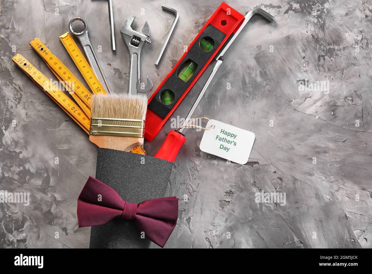 Set of tools on grunge background. Father's Day concept Stock Photo - Alamy