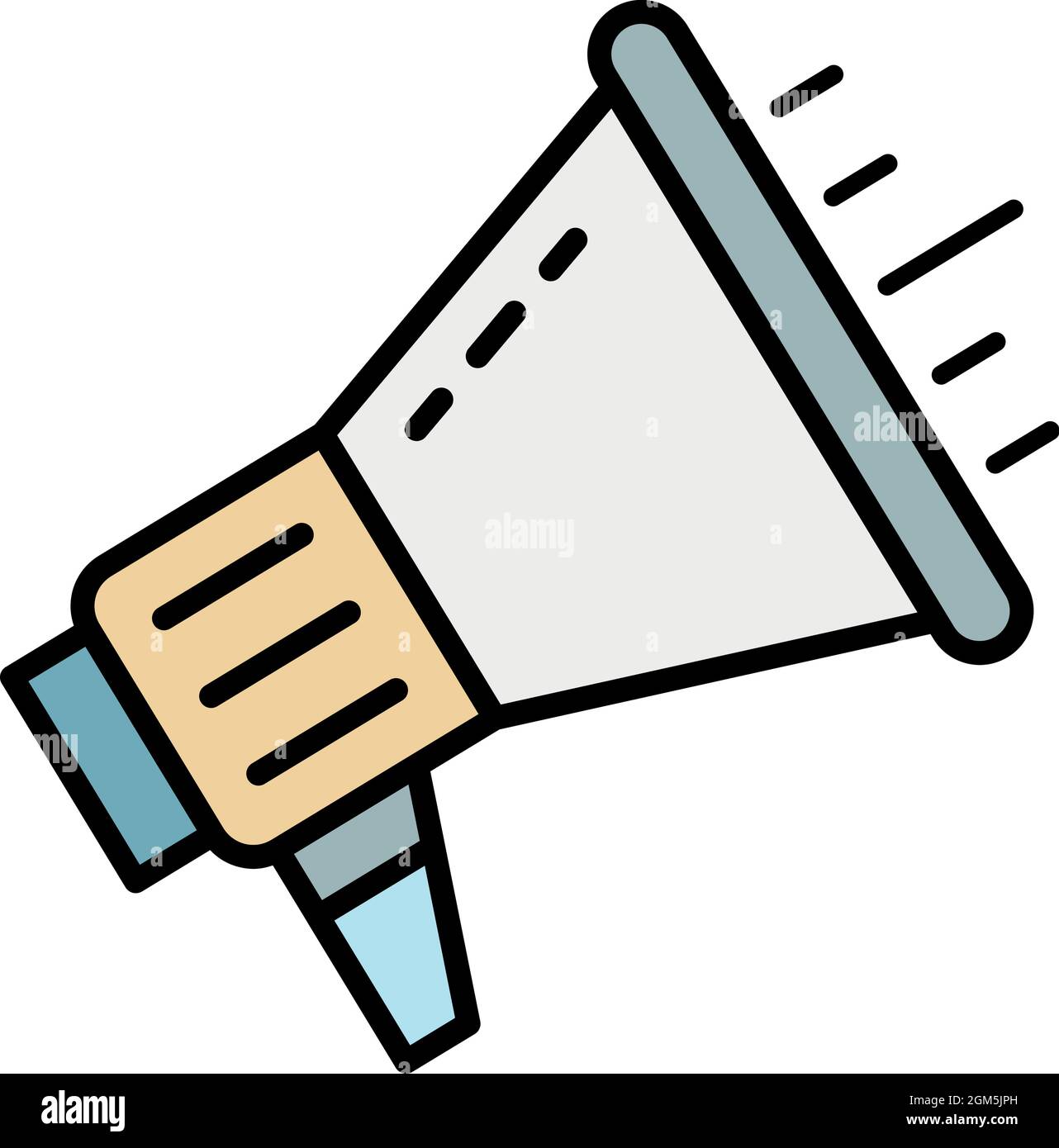 Talking megaphone icon. Outline talking megaphone vector icon color ...