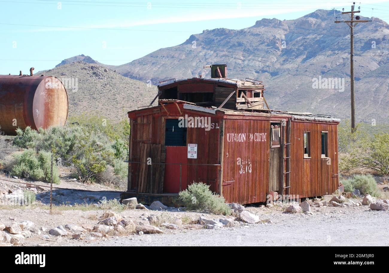 The Old Red Caboose Stock Photo - Alamy