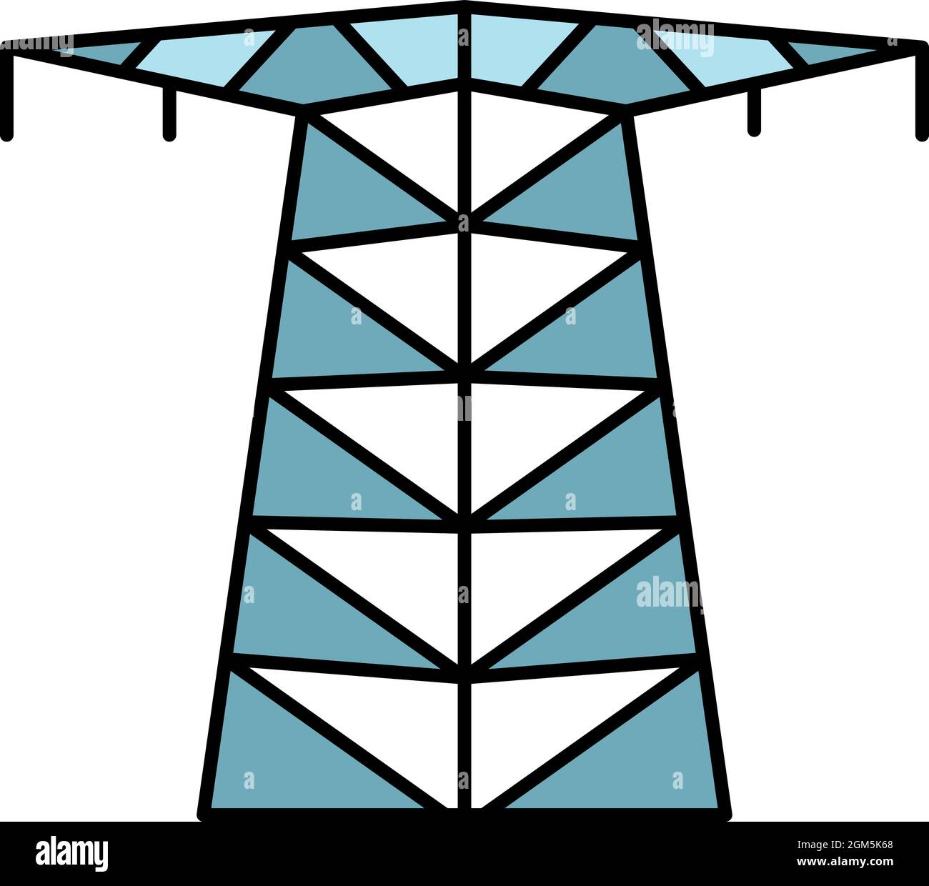 Large electric tower icon. Outline large electric tower vector icon ...