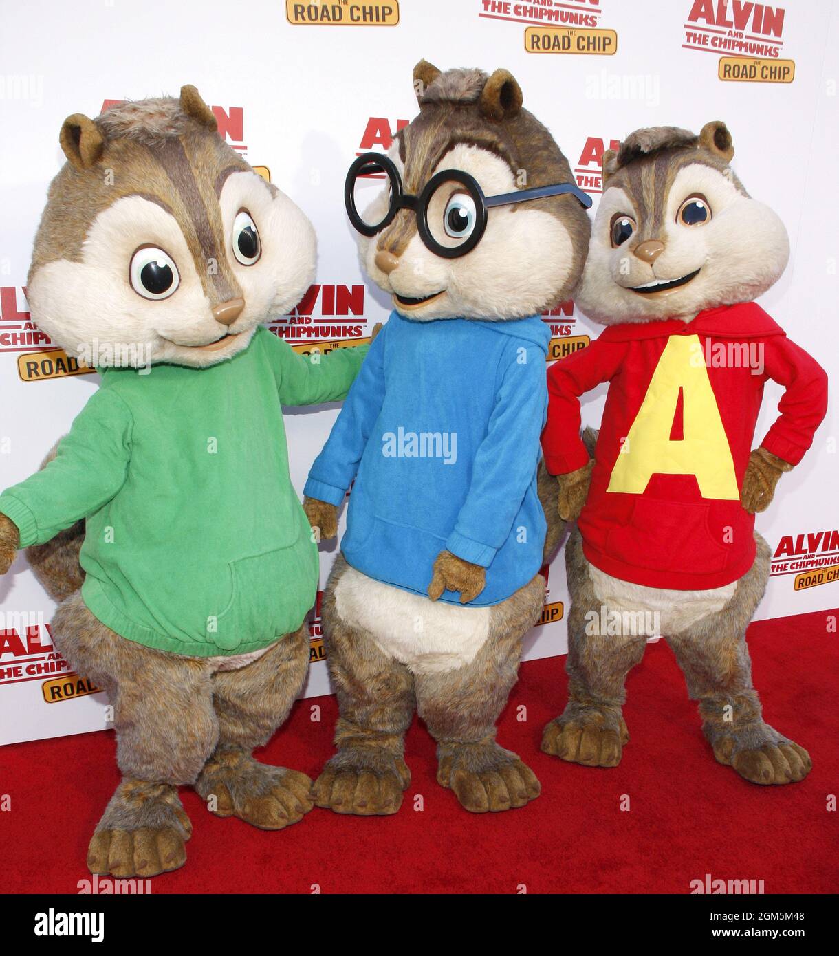Alvin, Simon and Theodore at the Los Angeles premiere of 'Alvin And The ...