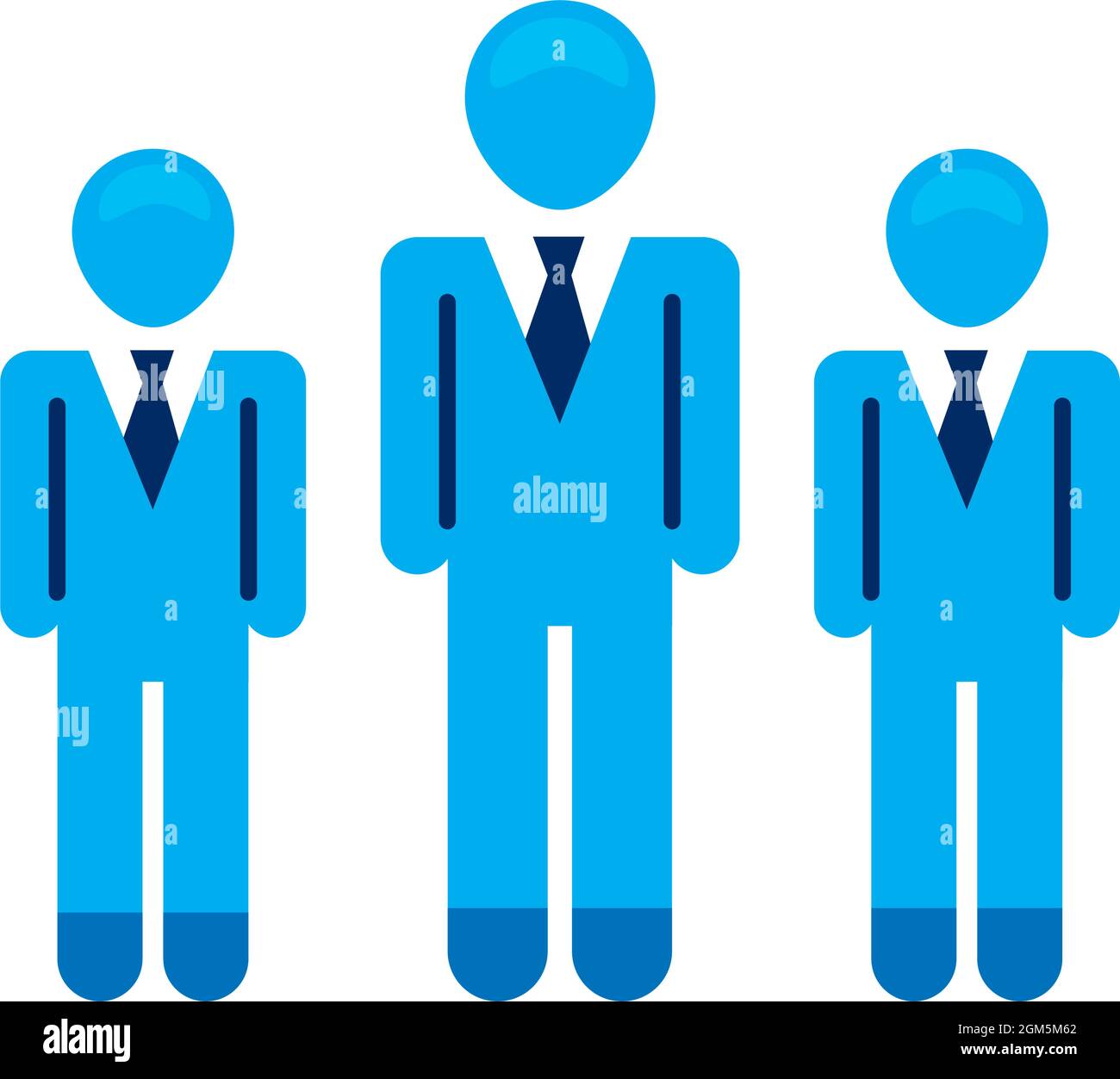 Businesspeople blue avatars on white background Stock Vector Image ...